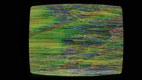 Damaged VHS TV Static Loop. Trippy Analo... | Stock Video | Pond5