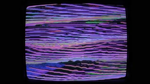 Damaged VHS TV Static Loop. Trippy Analo... | Stock Video | Pond5