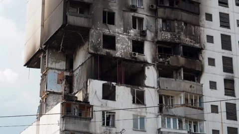 Damages after gas explosion in an apartm... | Stock Video | Pond5