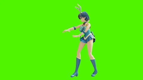 Dance animation of a beautiful cartoon g... | Stock Video | Pond5