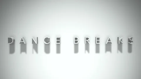dance breaks 3D title animation white te... | Stock Video | Pond5