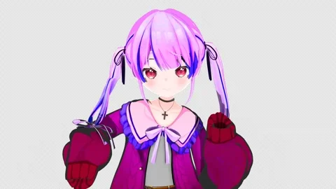 Dance of the Cute Anime Girl Loop Trans... | Stock Video | Pond5