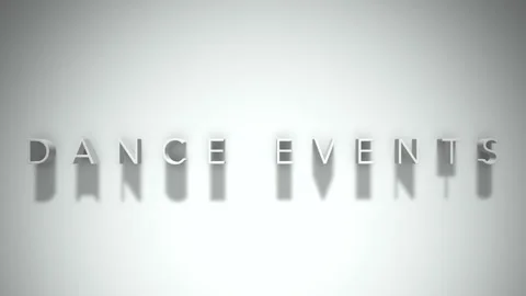 dance events 3D title animation white te... | Stock Video | Pond5