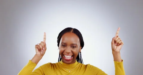 Dance, hand pointing and face of black w... | Stock Video | Pond5