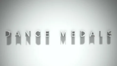 dance medals 3D title animation white te... | Stock Video | Pond5