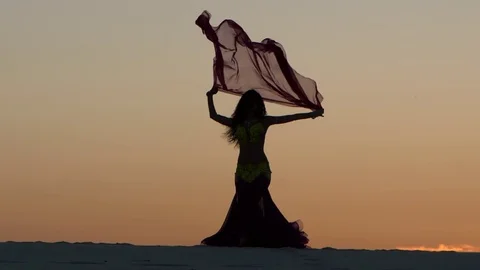Dancer dancing against the sunset dance ... | Stock Video | Pond5