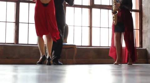 Dancers feet in dancing hall | Stock Video | Pond5