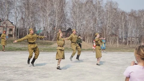 Dances. Young dancers in the uniform of ... | Stock Video | Pond5