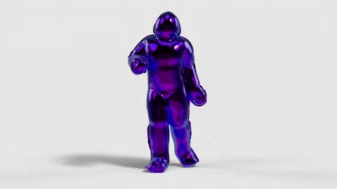Dancing 3d Balloon Man in blue and purpl... | Stock Video | Pond5