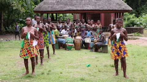 Dancing African traditional village sing... | Stock Video | Pond5
