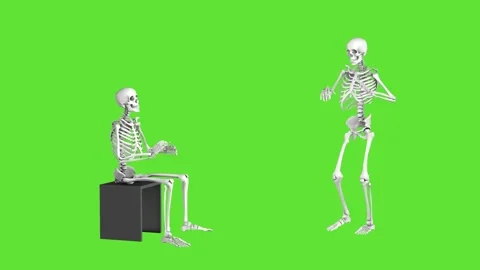 Dancing and clapping skeletons on a gree... | Stock Video | Pond5