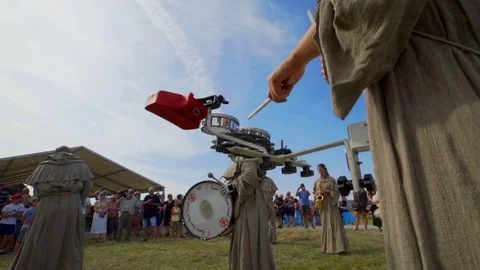Dancing and playing musical instruments | Stock Video | Pond5