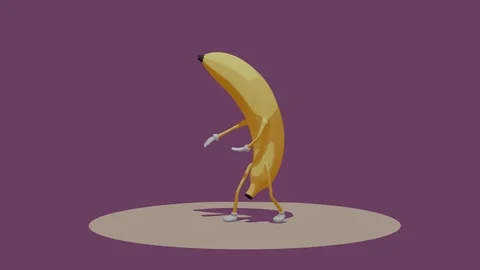 Dancing banana with alpha | Stock Video | Pond5