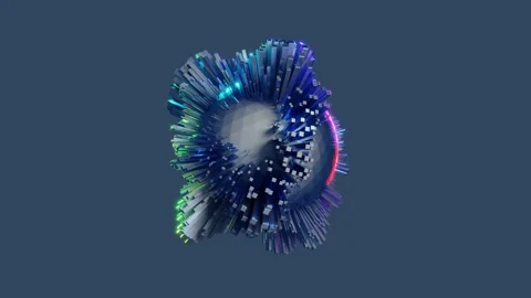 The dancing colored blocks on the screen... | Stock Video | Pond5