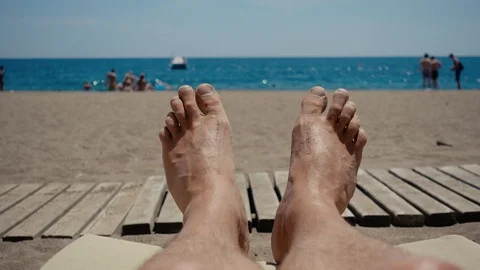 Dancing feet. Point of view of a man who... | Stock Video | Pond5