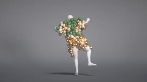 Dancing human made out of balloons. Ball... | Stock Video | Pond5