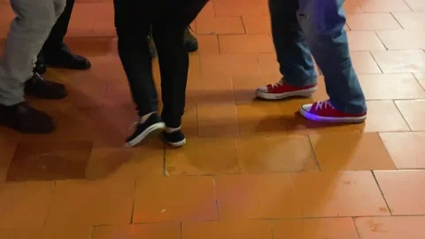Dancing legs at dance floor at dance par... | Stock Video | Pond5