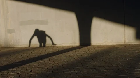 dancing man shadow of young break dancer... | Stock Video | Pond5