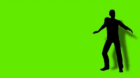 Dancing man silhouette with drop shadow ... | Stock Video | Pond5