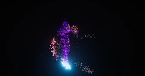 Dancing Particles Light With Black BackG... | Stock Video | Pond5