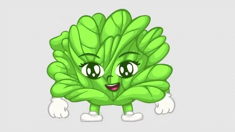 Dancing spinach cartoon character. | Stock Video | Pond5