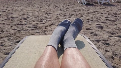 Dancing, wiggling male legs and toes in ... | Stock Video | Pond5