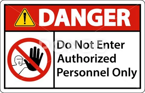Danger Do Not Enter Authorized Personnel Only Sign: Royalty Free #219802790