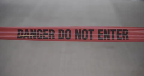 Danger Do Not Enter Red Caution Tape | Stock Video | Pond5