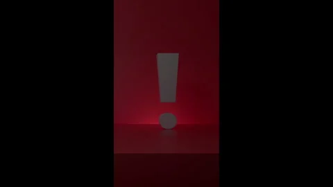 Danger or warning concept. Exclamation m... | Stock Video | Pond5