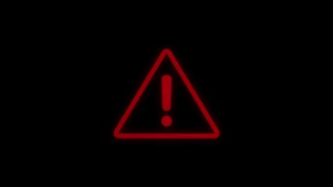 Danger Signal Alert on a black backgroun... | Stock Video | Pond5