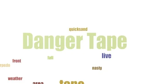 Danger Tape Word Cloud Animated Isolated... | Stock Video | Pond5