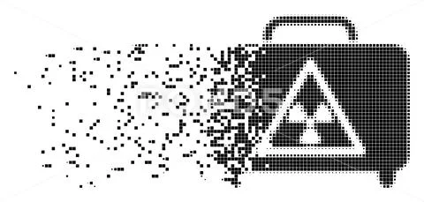 Dangerous Luggage Erosion Pixel Icon Illustration #90584104