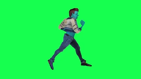 Dangerous man 3d space animation running... | Stock Video | Pond5