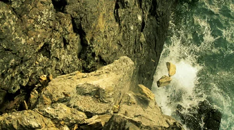 Rocks Falling From Cliff Stock Video Footage | Royalty Free Rocks ...