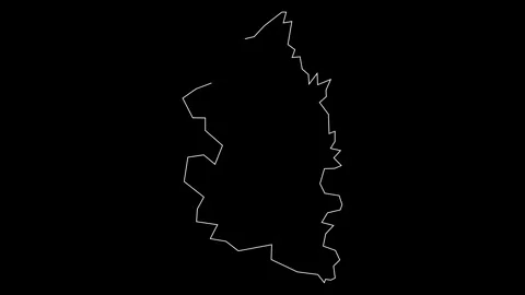 Danube district map of Serbia outline an... | Stock Video | Pond5