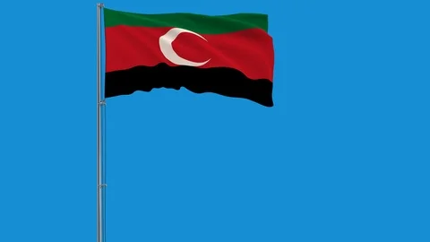 Darfur flag on blue chromakey background... | Stock Video | Pond5