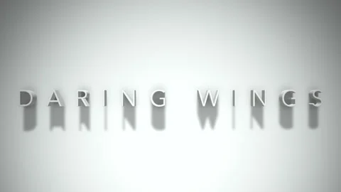 daring wings 3D title animation white te... | Stock Video | Pond5