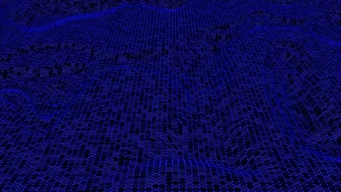 dark blue color 3d topography wireframe ... | Stock Video | Pond5