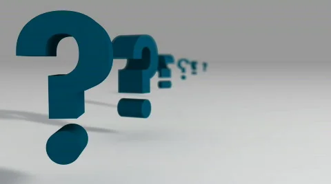 Dark blue Question Mark Spinning in 3d S... | Stock Video | Pond5