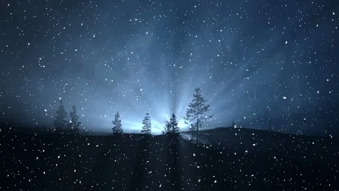 Dark Blue Winter Background Animation | Stock Video | Pond5