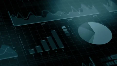 Dark business and finance charts and gra... | Stock Video | Pond5