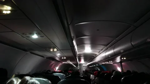 Airplane Interior Night Stock Videos – Royalty-Free HD & 4K Videos