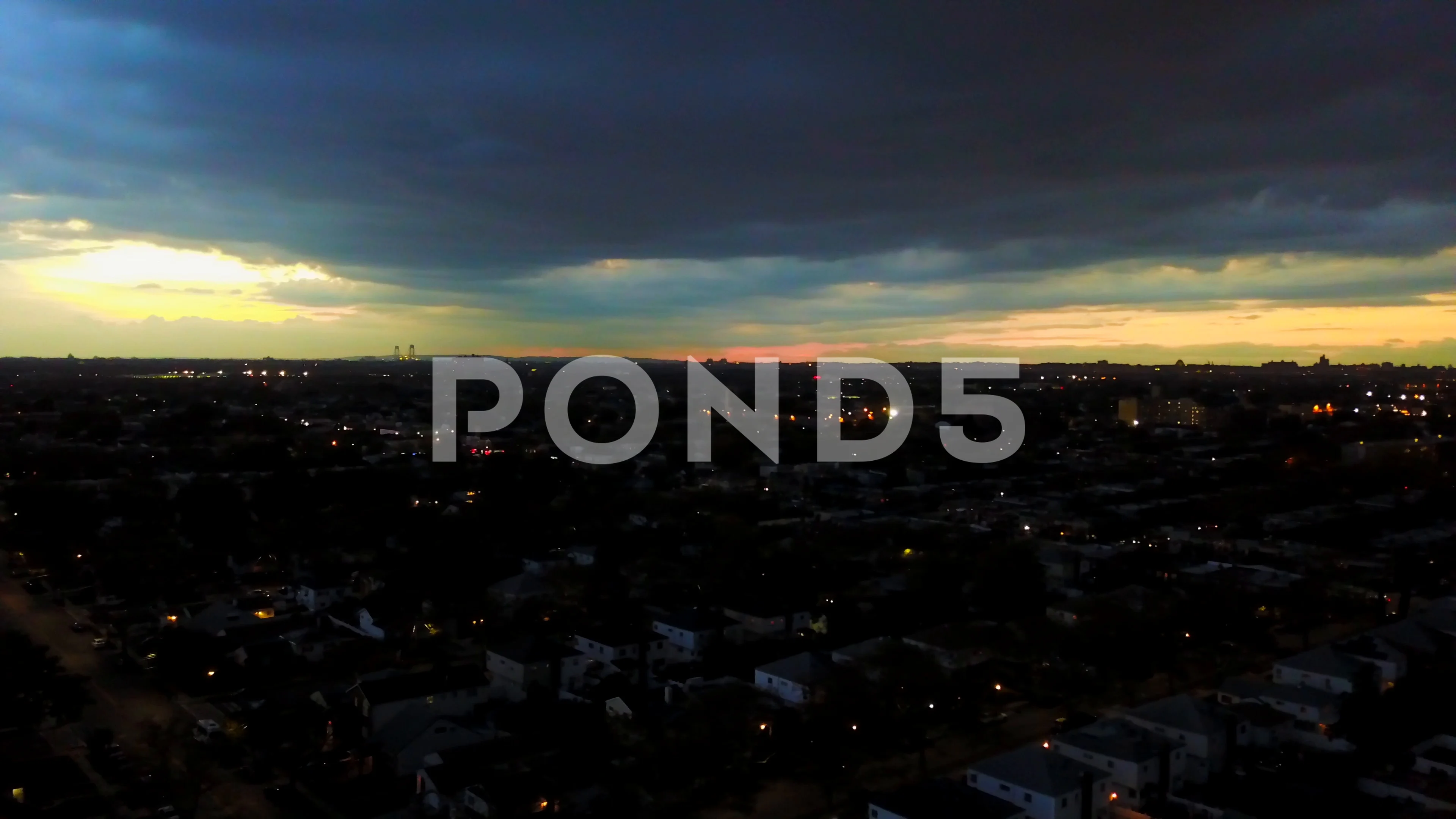 Dark Cloudy Day City