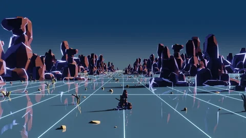 Dark empty planet, loop animation, 3d re... | Stock Video | Pond5