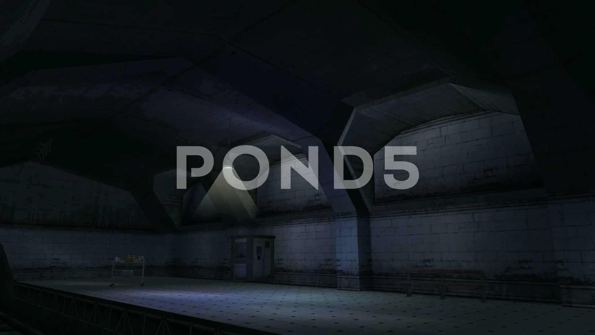 Dark Warehouse Background