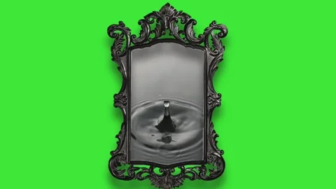 Dark Fantasy magic mirror green screen | Stock Video | Pond5