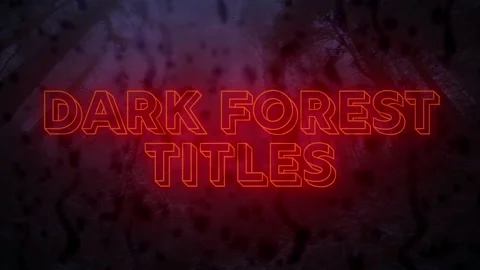Dark Forest Titles ~ After Effects Template #146833932