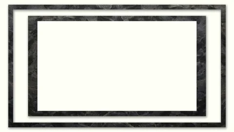 Dark Gray Marble Design Border On White ... | Stock Video | Pond5