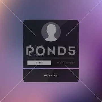Dark login UI design template ~ Clip Art #73983411