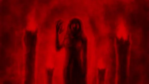 Dark meeting. Creepy 2D animation. Scary... | Stock Video | Pond5